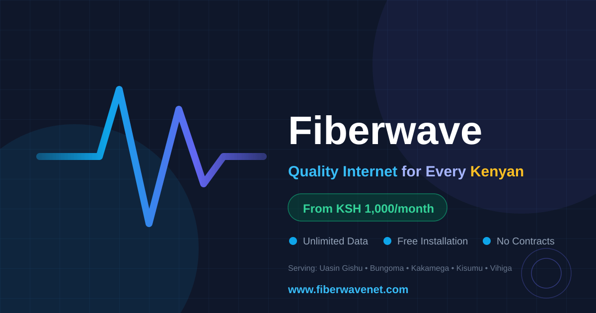 Fiberwave Kenya | Best ISP - Unlimited WiFi from KSH 1,000